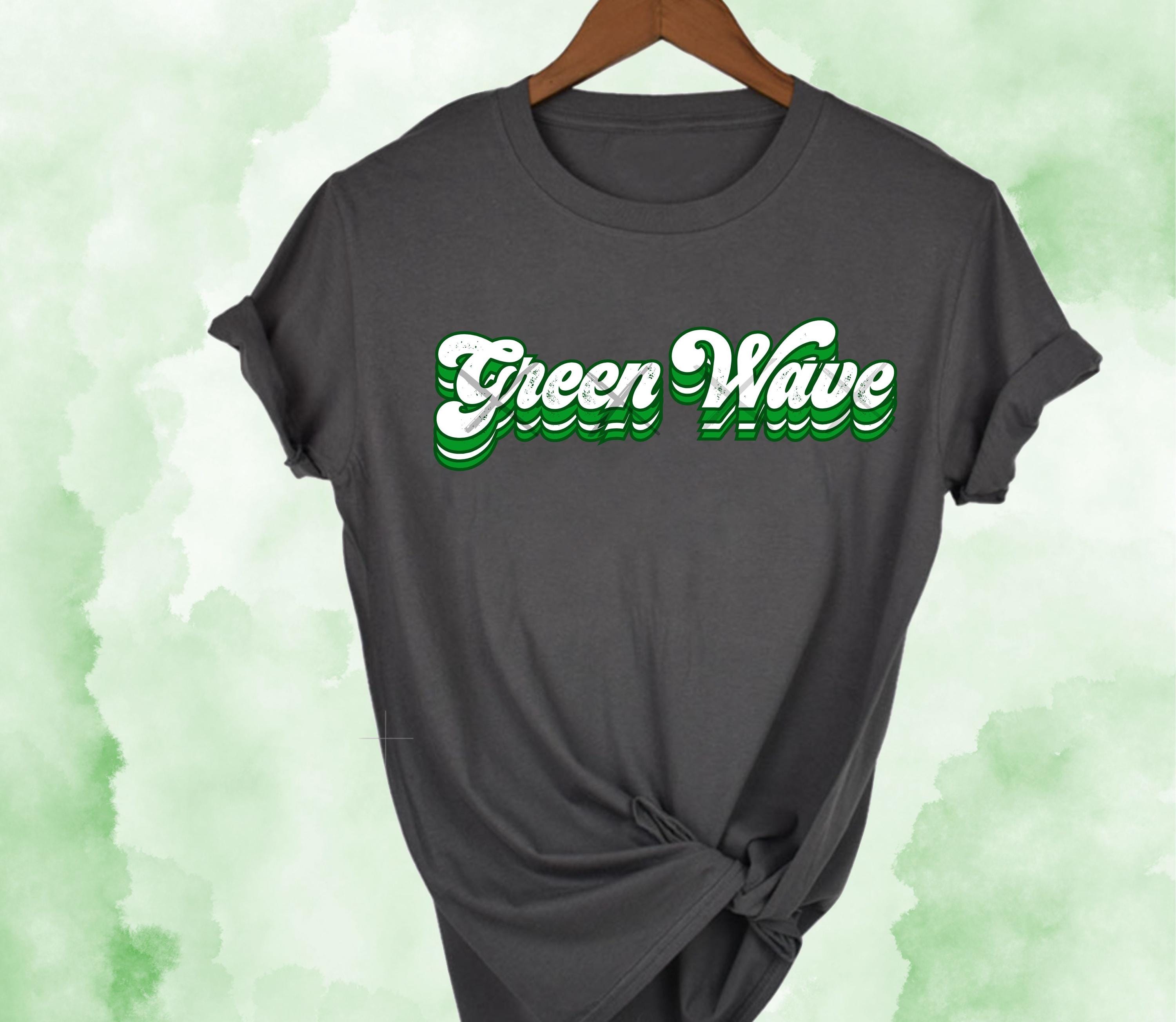 2 Green Wave Text Word PNG for Sublimation or DTF for Spirit Shirt ...