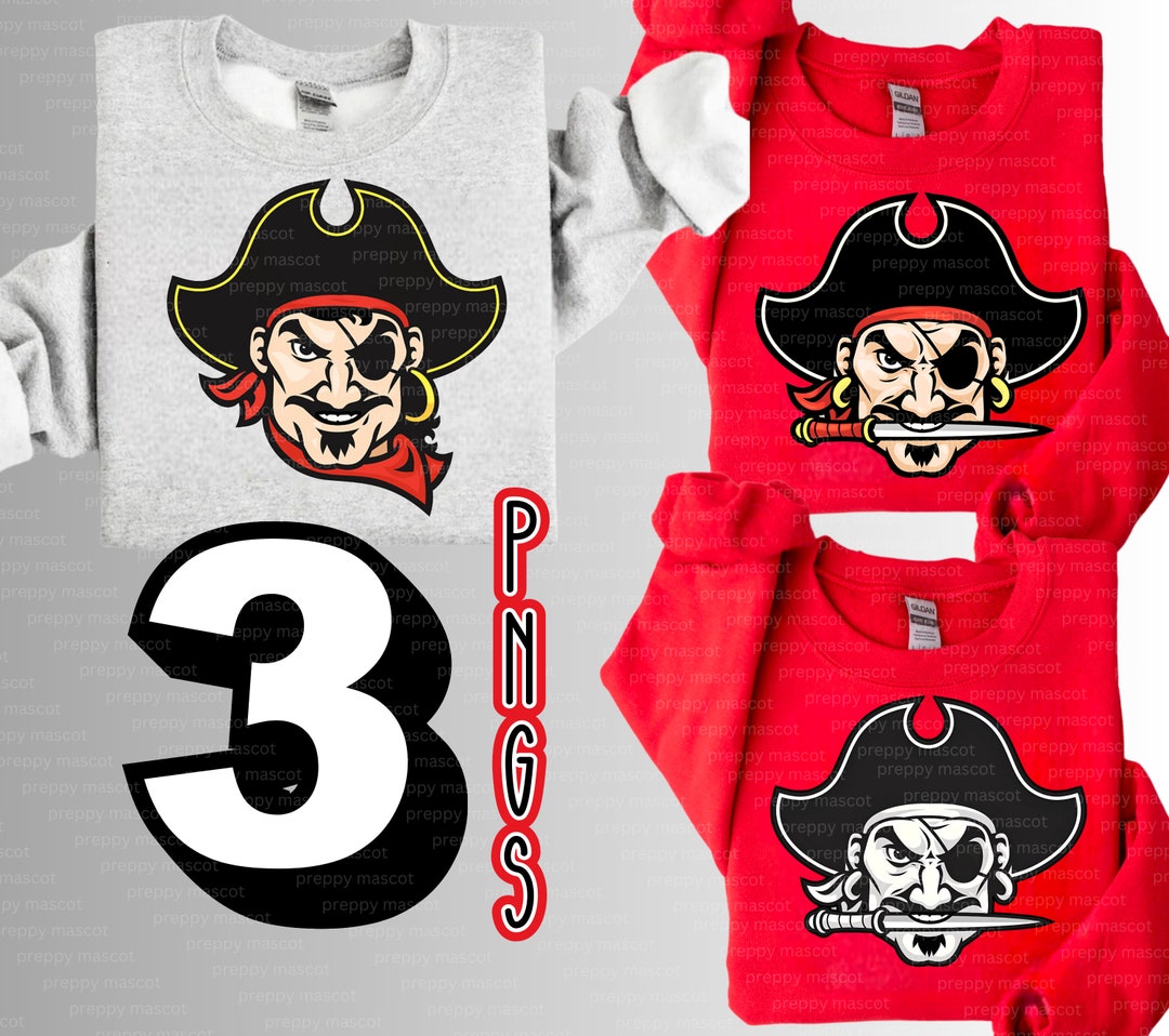 3 Preppy Pirate Mascot PNG School Mascot College Spirit Shirt ...