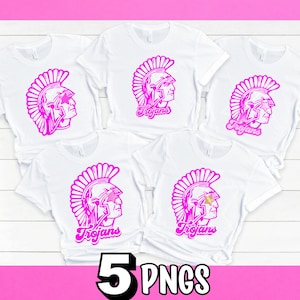 Preppy Pink Trojans Mascot PNG Star Eyes Sunglasses Team Spirit Shirts ...