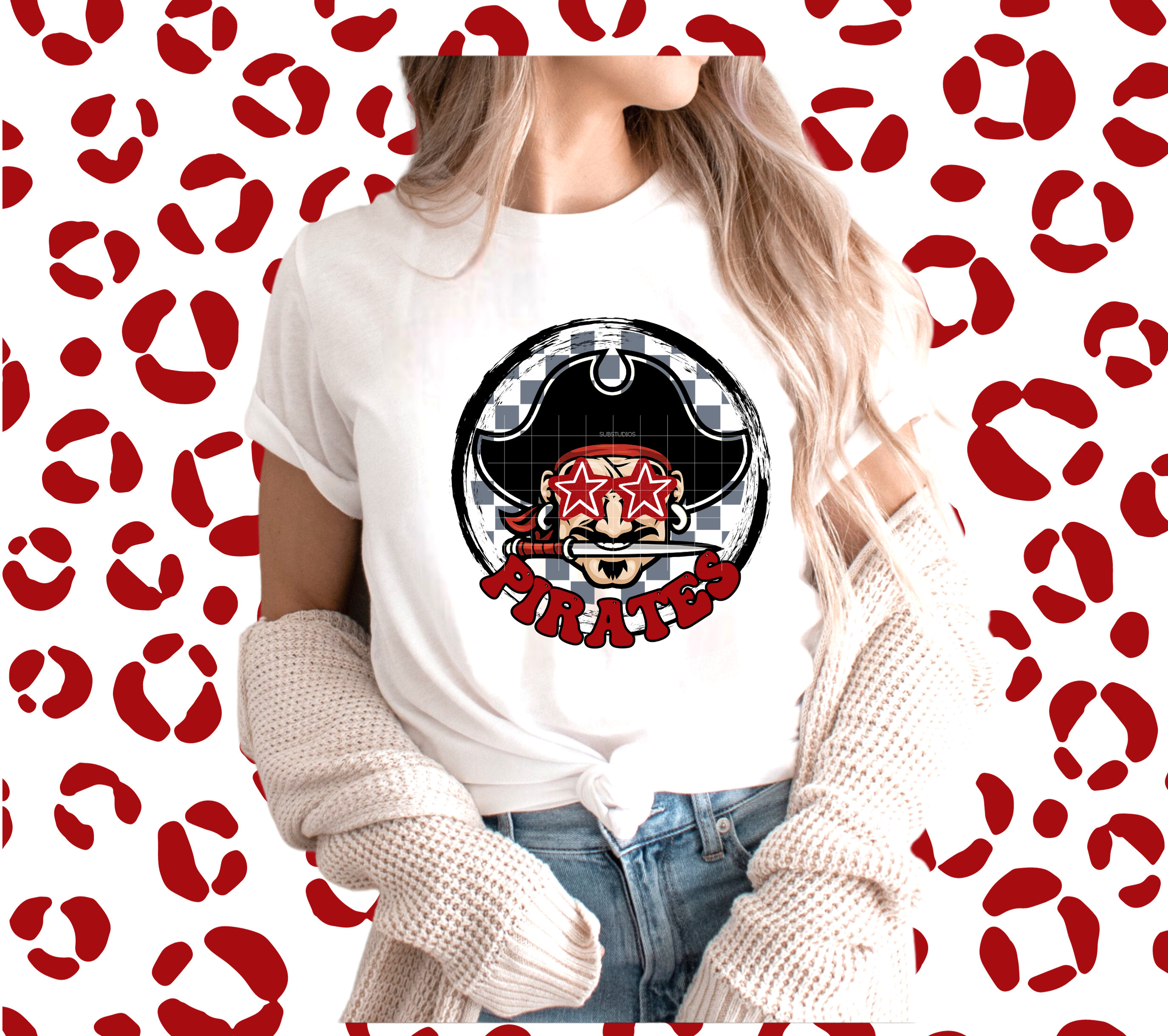 PNG Preppy Pirate Mascot PNG School Mascot College Spirit Shirt ...