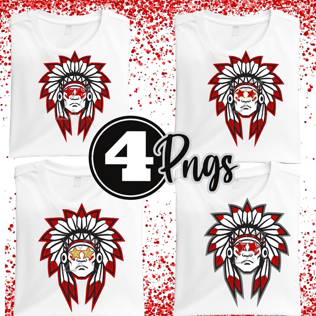 Preppy Red Indians Choctaws Raiders Mascot PNG Mascot Star Eyes Star ...