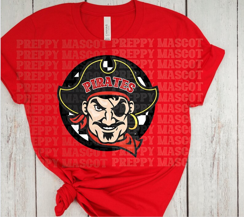4 PNG Preppy Pirate Mascot PNG School Mascot College Spirit Shirt ...