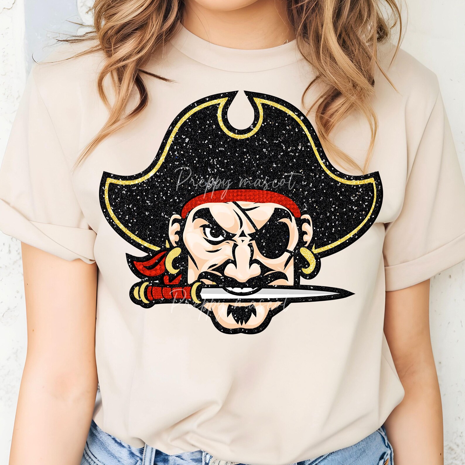 3 Red Glitter Pirate Buccaneers Mascot PNG 300 DPI Instant Download ...
