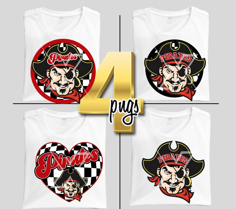 4 PNG Preppy Pirate Mascot PNG School Mascot College Spirit Shirt ...