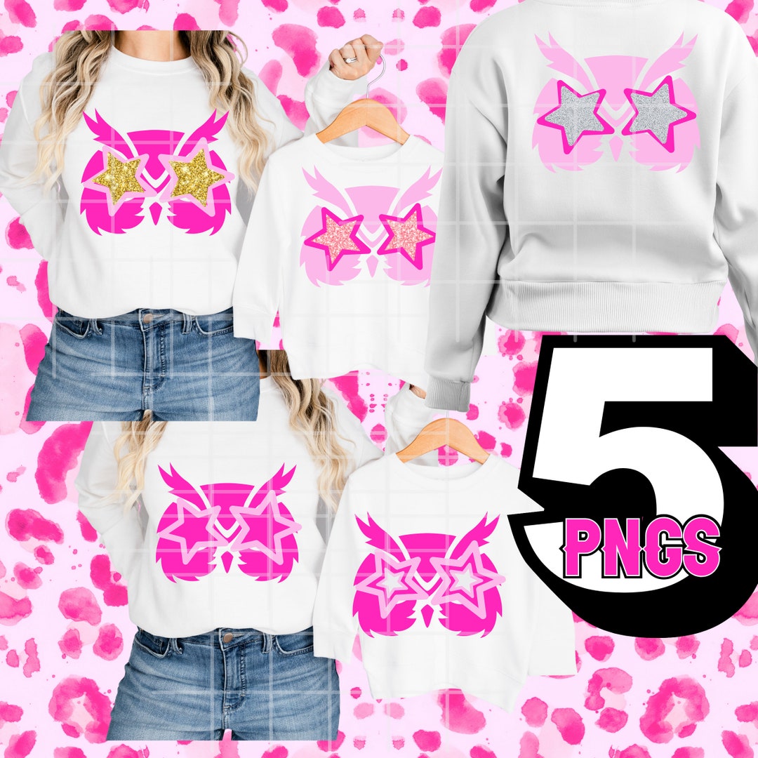 Preppy Pink Owl Mascot PNG Star Eyes Great for Team Shirts High School ...