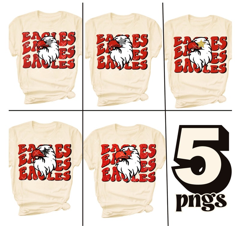 Preppy Red EAGLE Mascot PNG Glitter Star Sunglasses Eyes Team Shirts ...