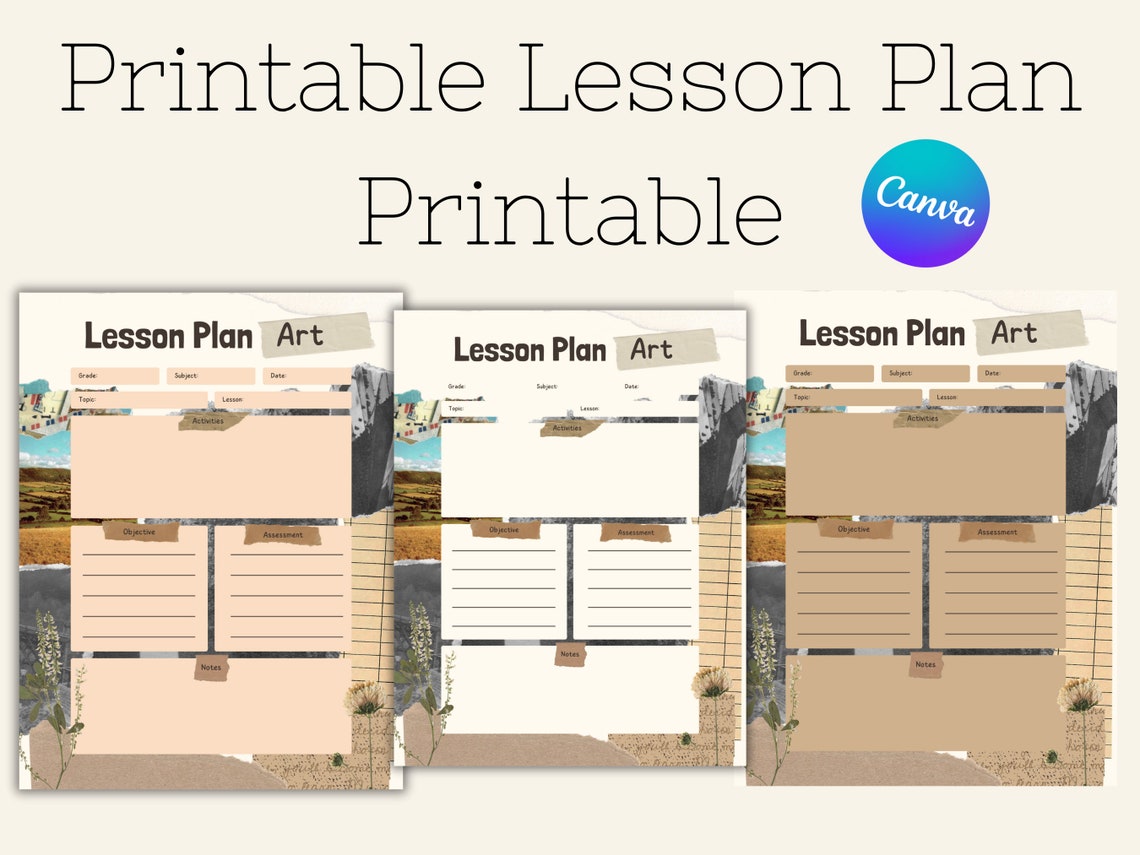 Editable Daily Lesson Plan, Printable Planner Pages, Printable Teacher ...