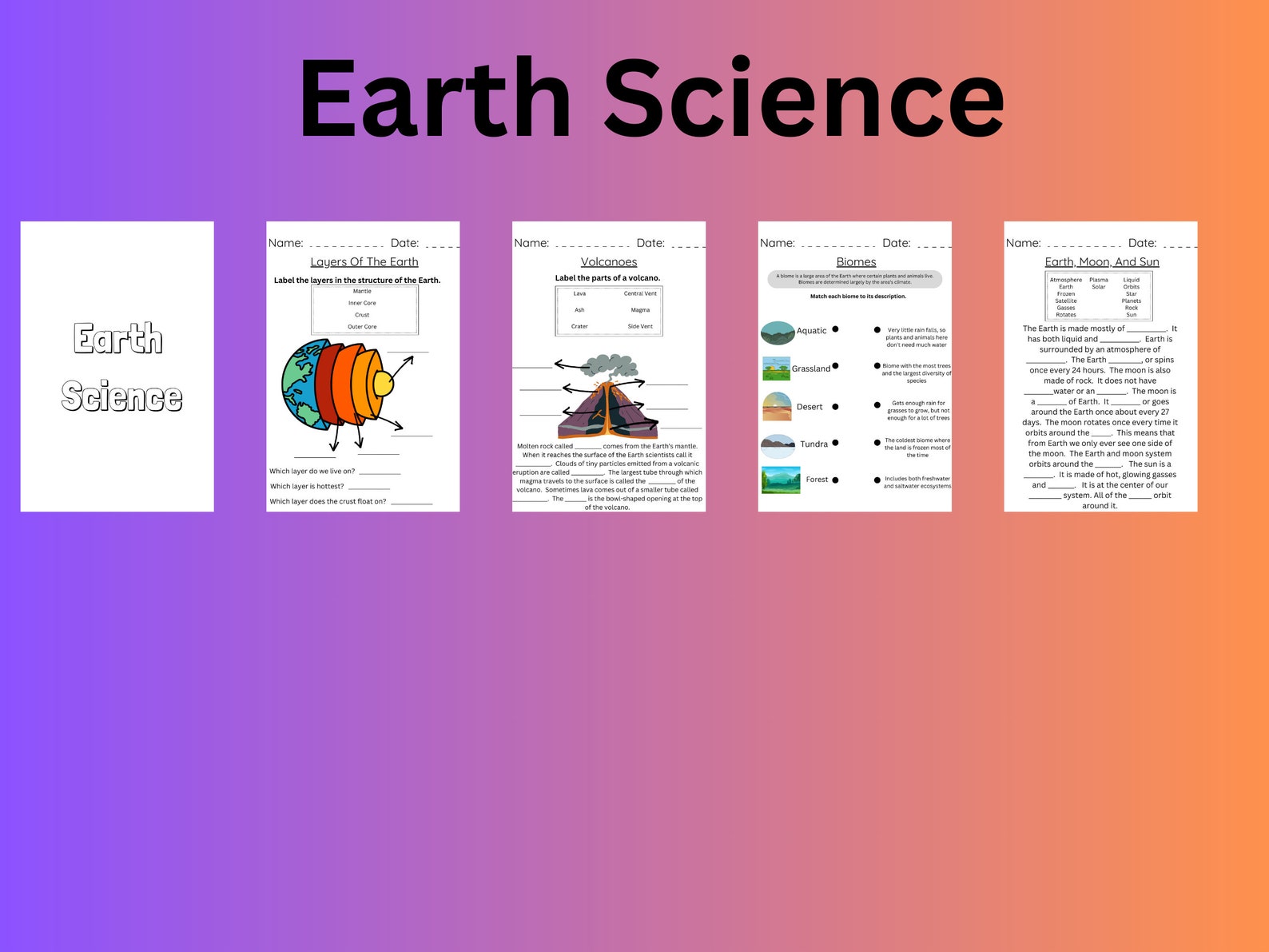 Third Grade Science Bundle | Answer Keys | Science Worksheets ...