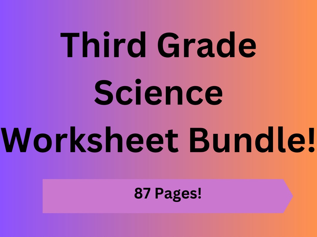 Third Grade Science Bundle | Answer Keys | Science Worksheets ...