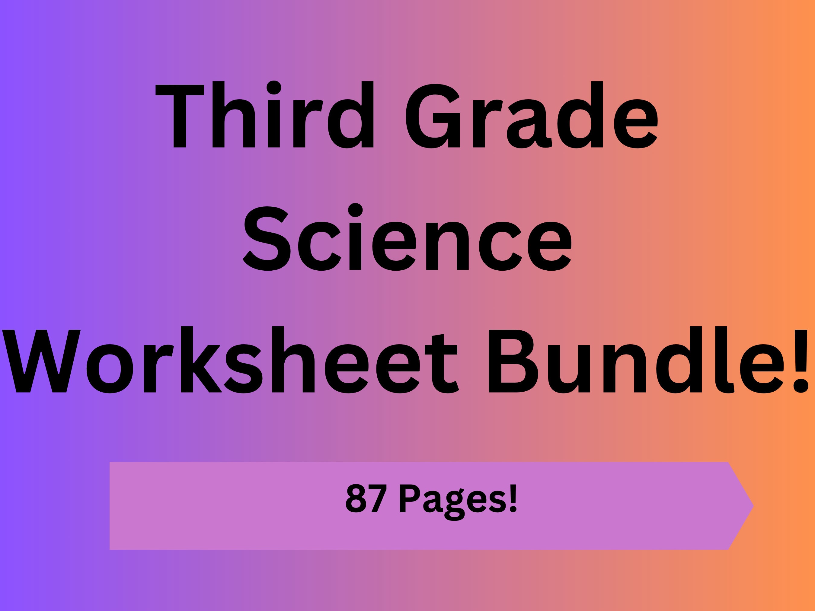 Third Grade Science Bundle | Answer Keys | Science Worksheets ...