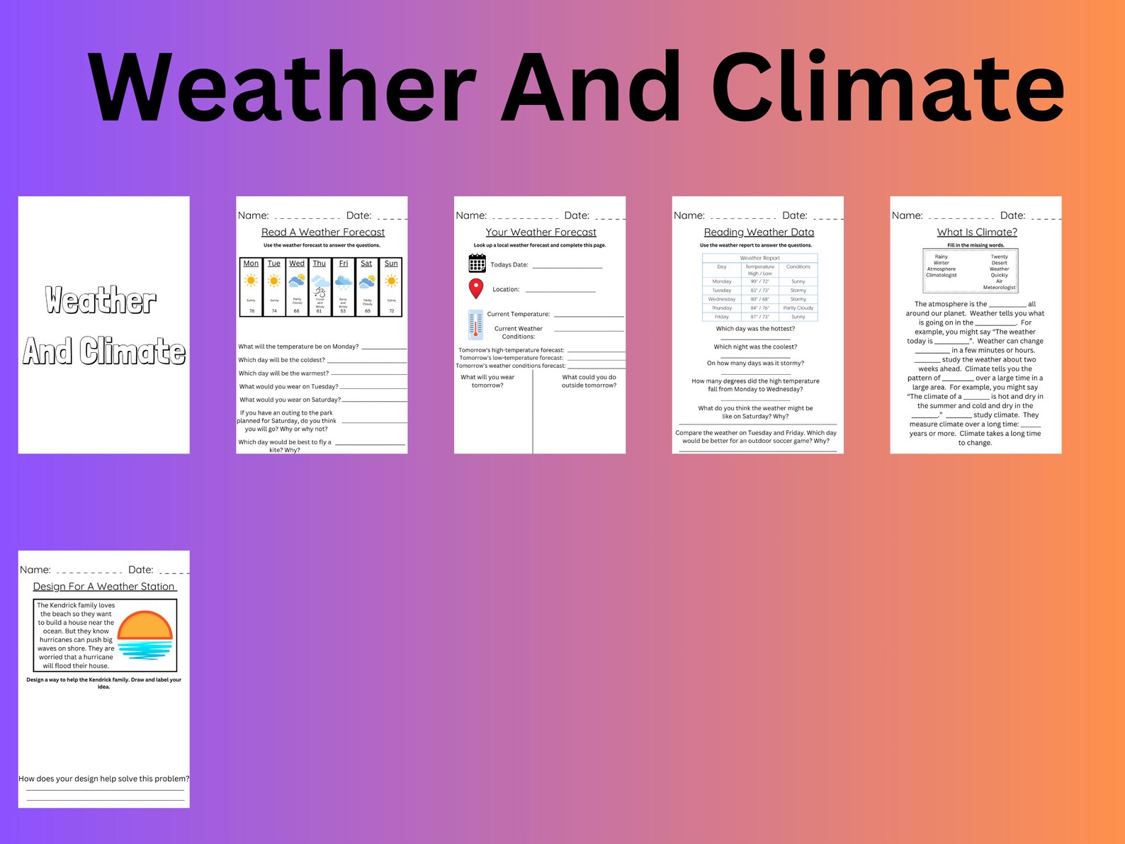 Third Grade Science Bundle | Answer Keys | Science Worksheets ...