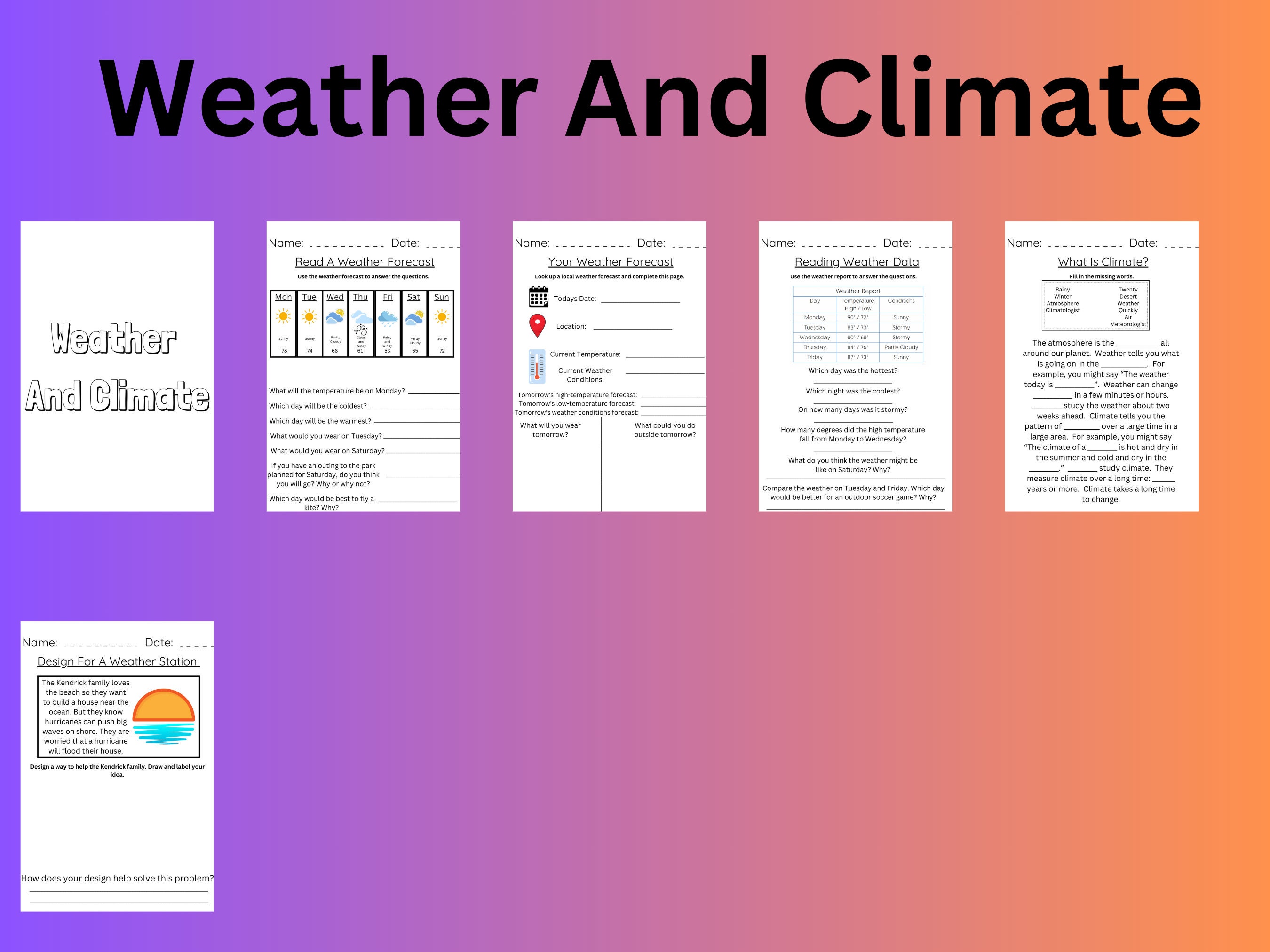 Third Grade Science Bundle | Answer Keys | Science Worksheets ...