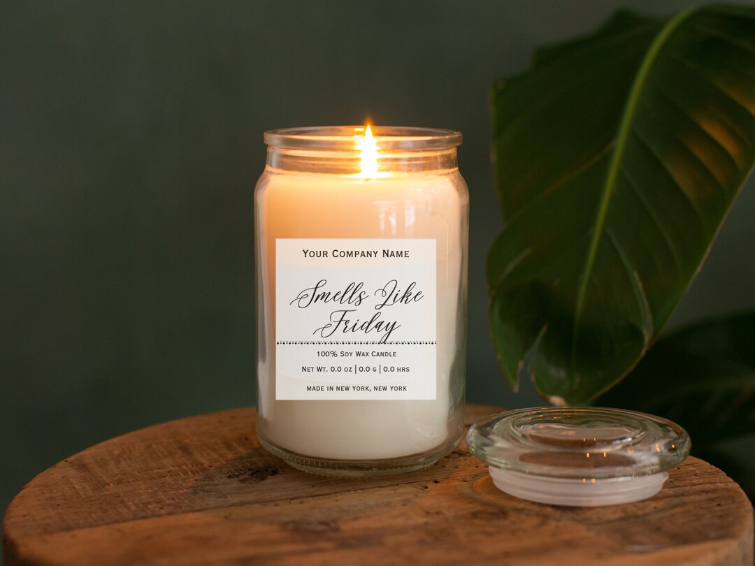 Editable Candle Label Template, Printable Candle Label, DIY Candle ...