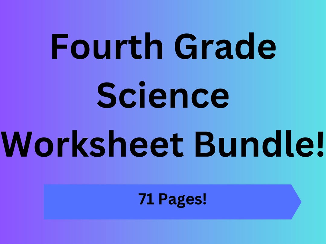 Fourth Grade Science Bundle | Answer Keys | Science Worksheets ...