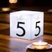 Customized Glow Light Cube Table Number - Wedding/bar Mitzvah/event ...