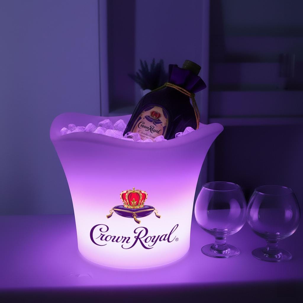 Personalized LED Ice Bucket: Color-changing Logo Display for Events ...