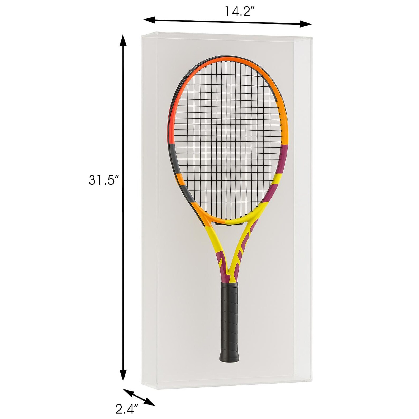 Custom Personalizable Luxe Acrylic Tennis Racket Display Case | Uv ...