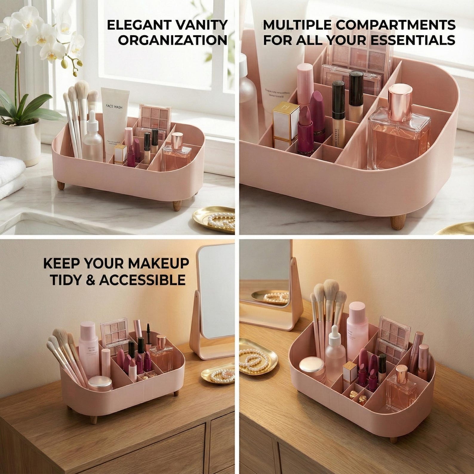 Personalized Cosmetic Storage Caddy | Brush/lipstick Makeup Organizer ...