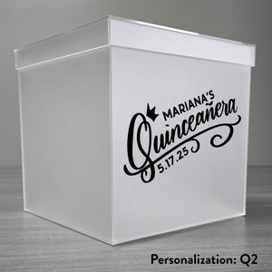 Custom Personalized Handmade 10" Frosted Acrylic Quinceañera/mis Quince ...