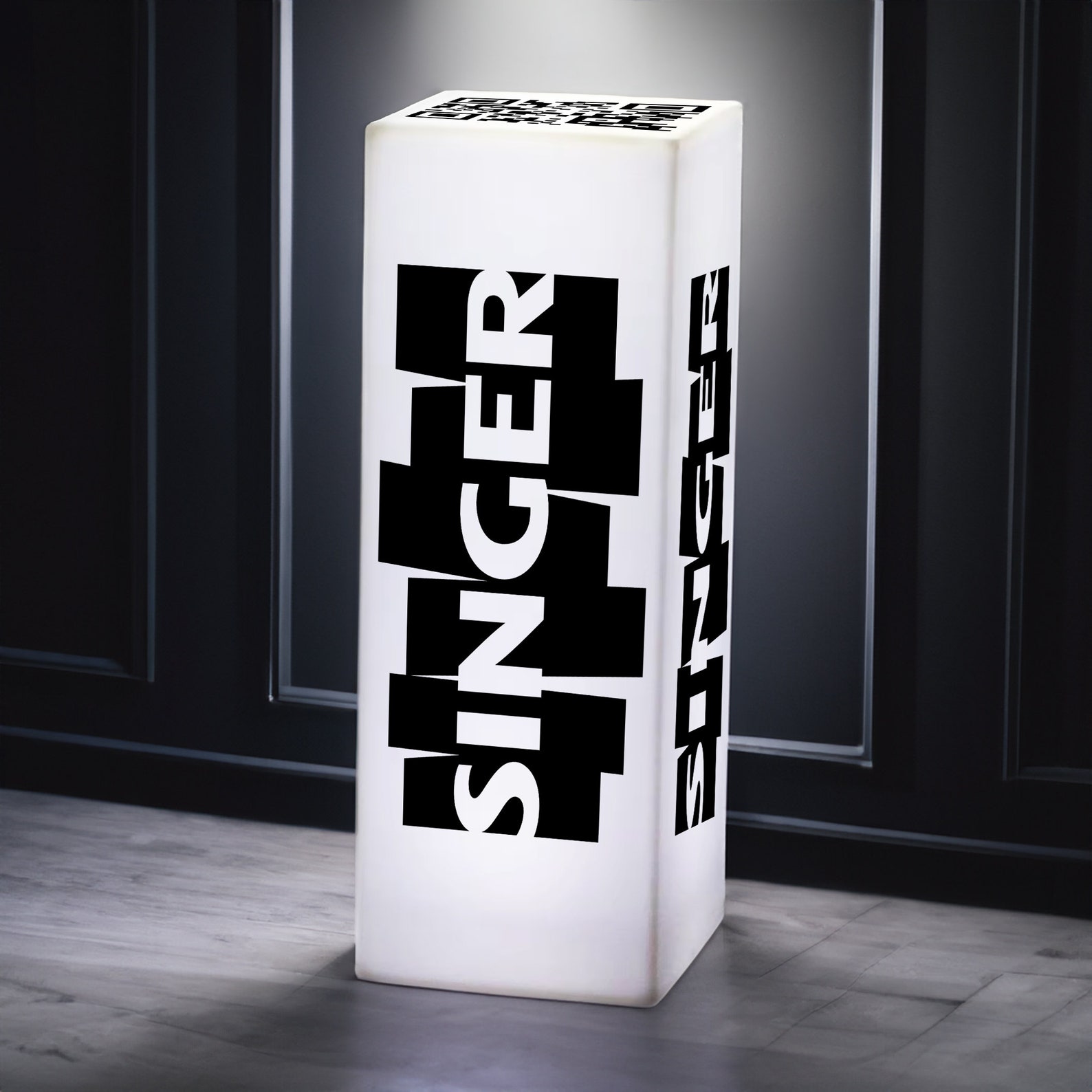 Custom Full Color LED Logo Pillar - Wireless Illuminated Display Column ...