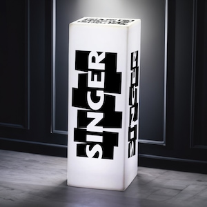 Custom Full Color LED Logo Pillar - Wireless Illuminated Display Column ...