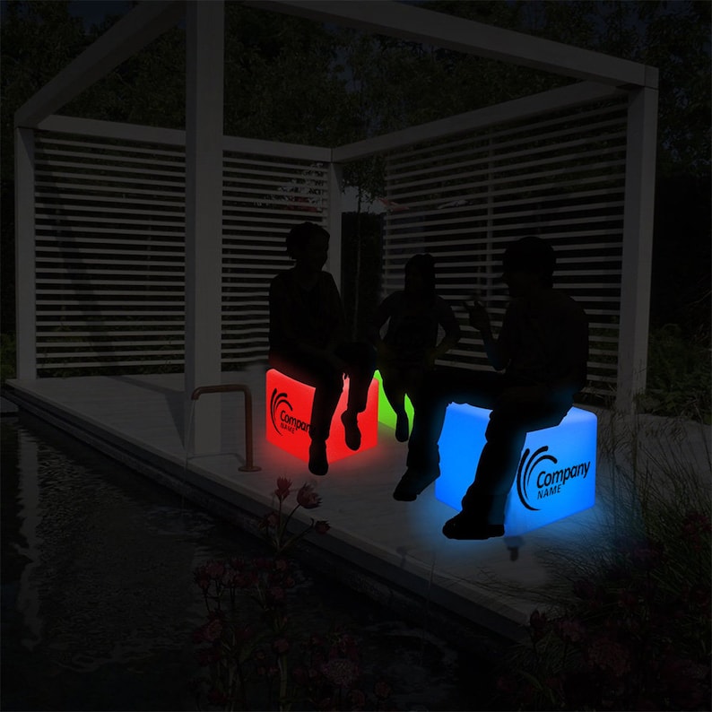 Customized Glow Light Cube - Trade Show/event/retail Logo Display Box ...