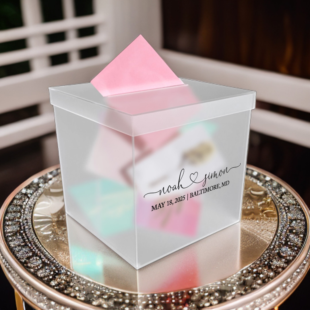 Personalized Handmade 10" Frost Acrylic Wedding/bar Mitzvah/party Gift ...