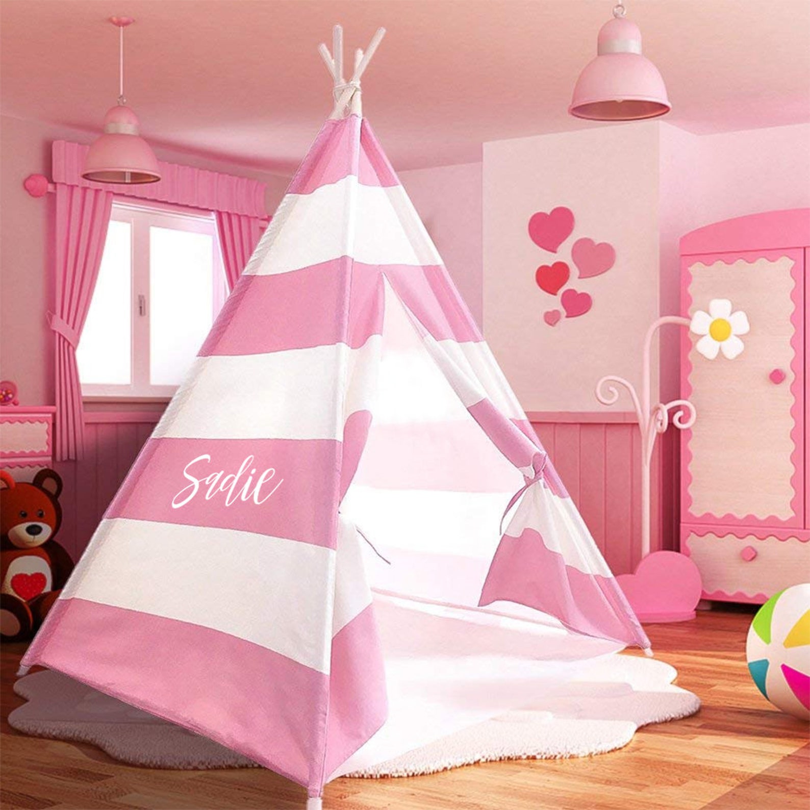 Custom Personalized Children's Play Tepee - Child Fort Teepee for Boys ...