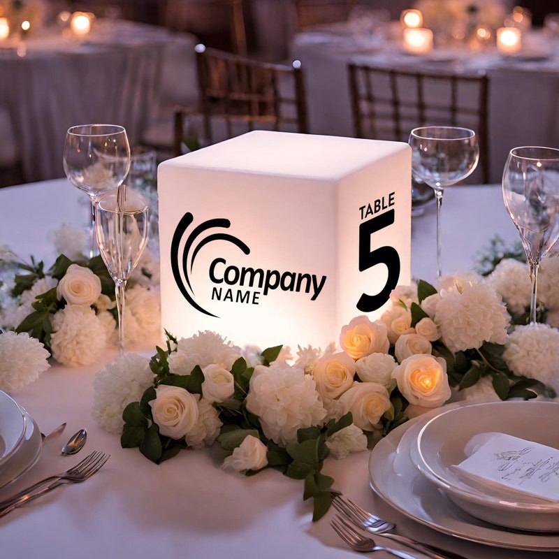 Logo Cube Centerpiece - Etsy