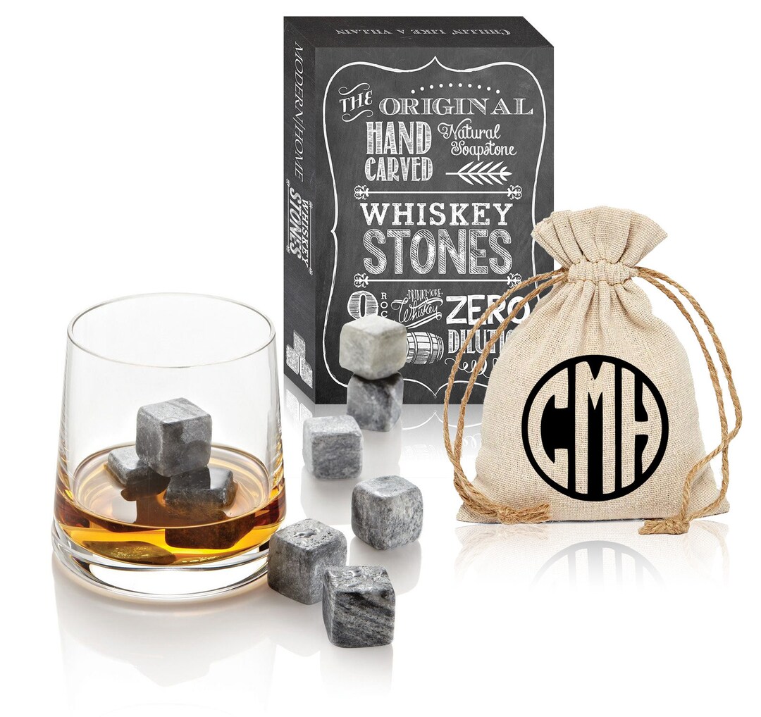 Custom Hand Carved Natural Soapstone Whiskey Stones With Personalized ...