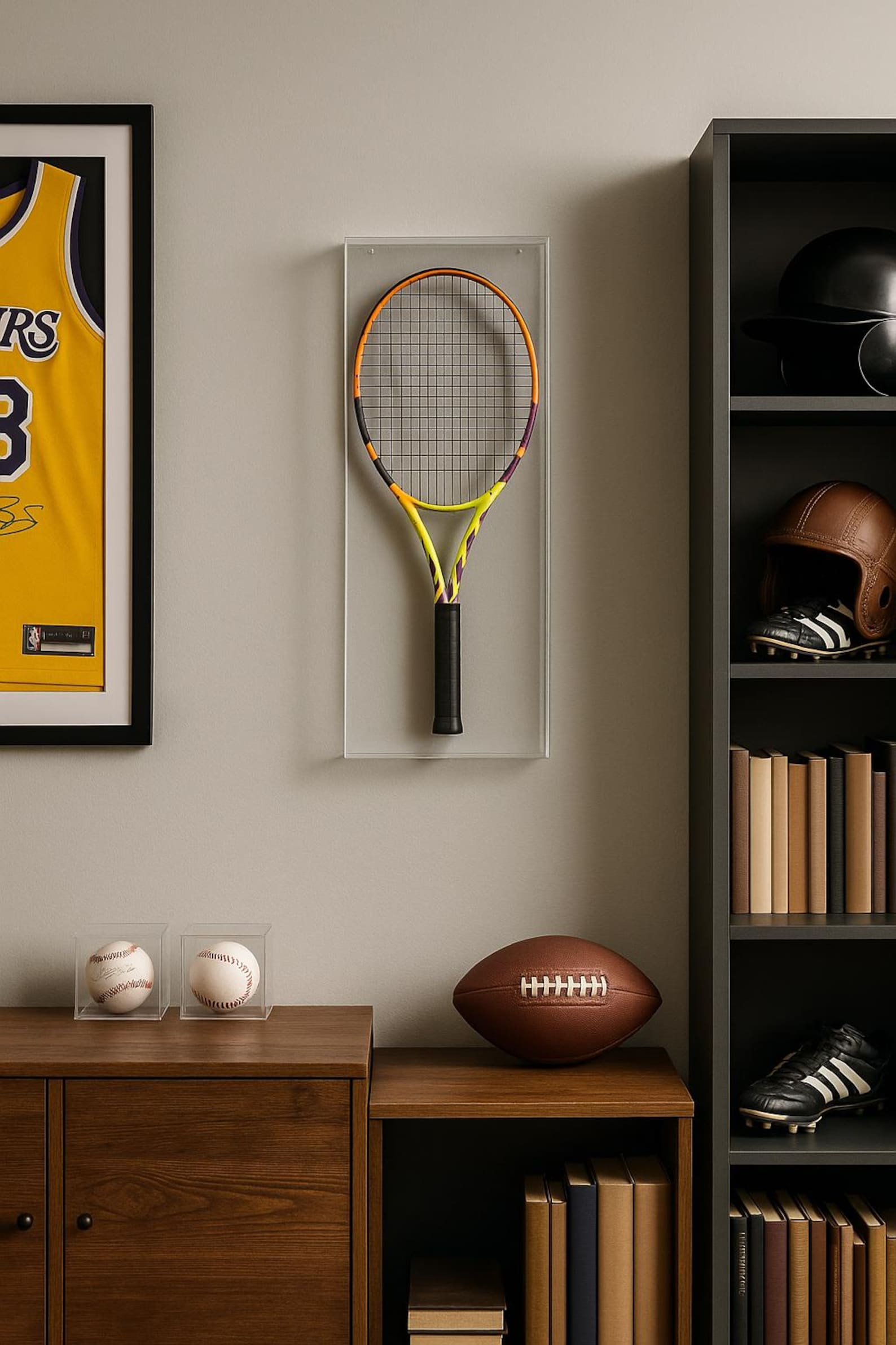 Custom Personalizable Luxe Acrylic Tennis Racket Display Case | Uv ...