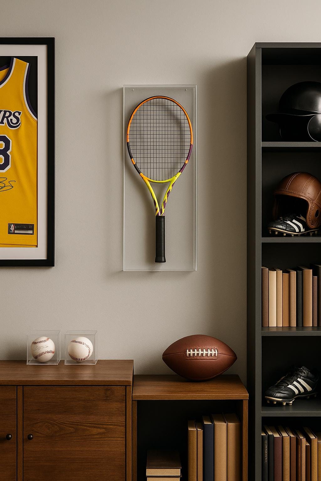 Custom Personalizable Luxe Acrylic Tennis Racket Display Case | Uv ...