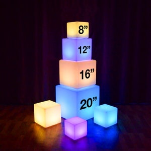 Customized Glow Light Cube Trade Show/event/retail Logo Display Box ...