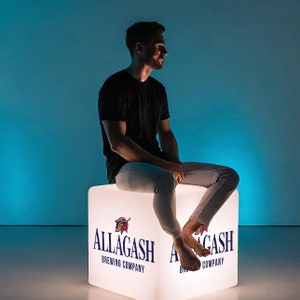 Custom Full Color Logo Glow Light Cube - Trade Show/event/retail ...