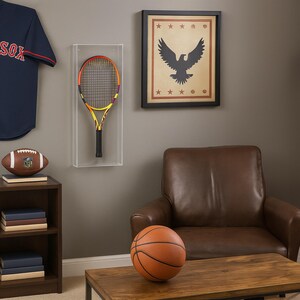 Custom Personalizable Luxe Acrylic Tennis Racket Display Case | Uv ...