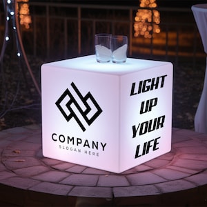 Customized Glow Light Cube - Trade Show/event/retail Logo Display Box ...
