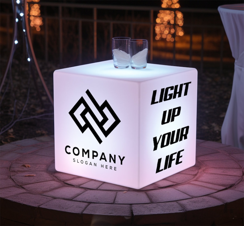Customized Glow Light Cube - Trade Show/event/retail Logo Display Box ...