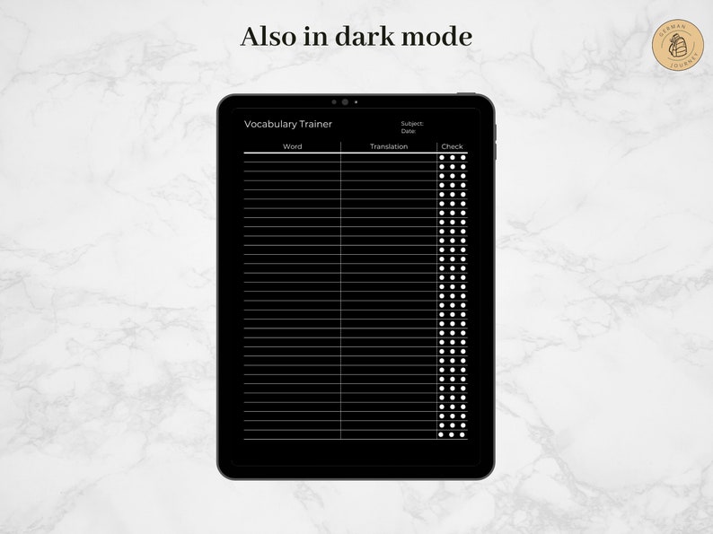 Minimal Digital & Printable Vocabulary Practice Sheet Template ...