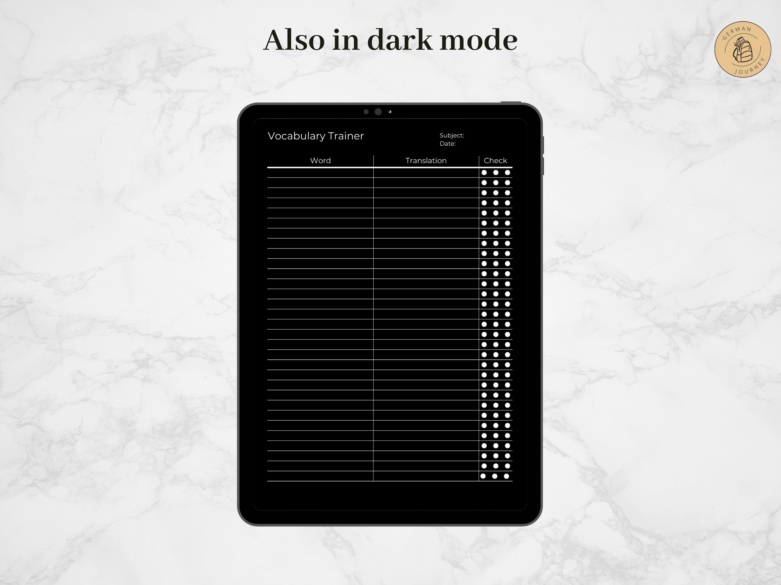 Minimal Digital & Printable Vocabulary Practice Sheet Template ...