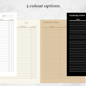 Minimal Digital & Printable Vocabulary Practice Sheet Template ...