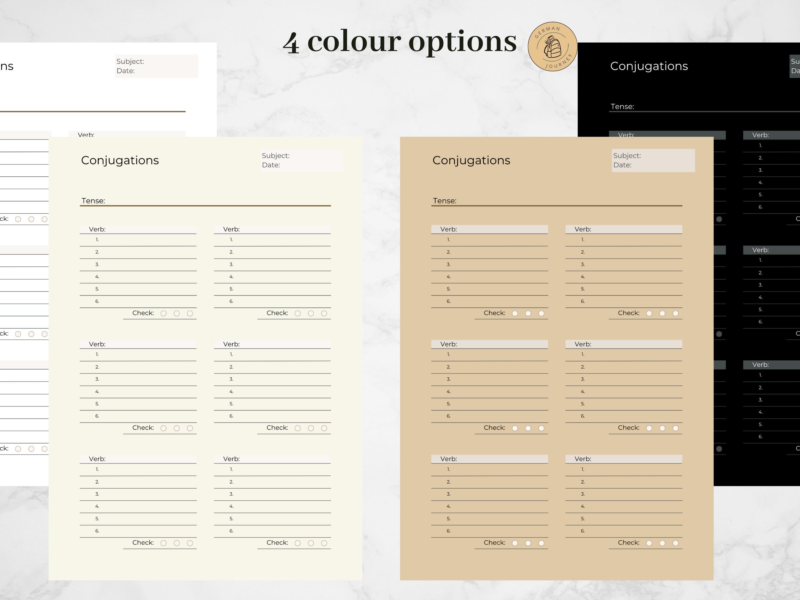 Verb Conjugation Worksheet | Digital & Printable Template | Goodnotes ...