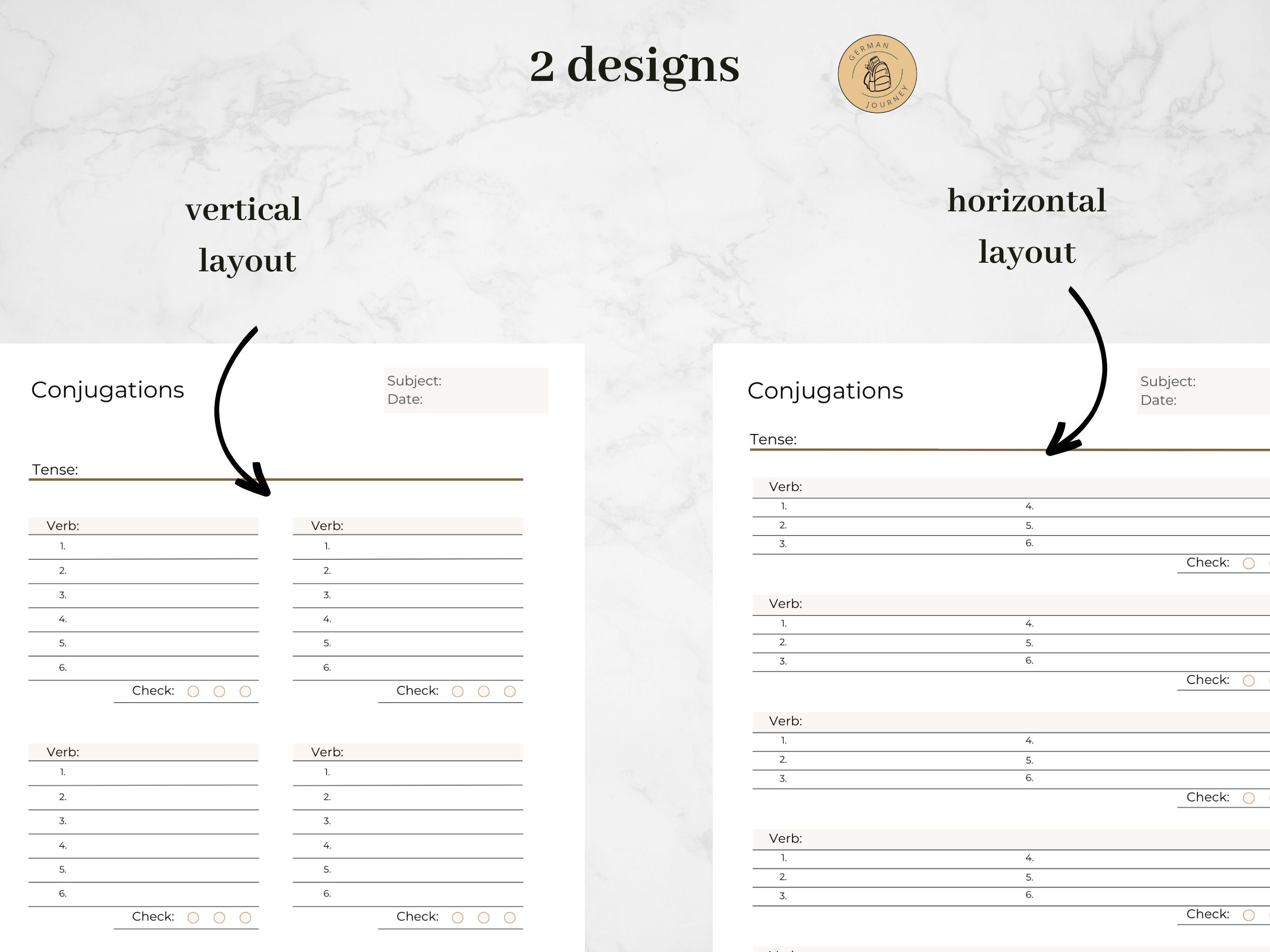 Verb Conjugation Worksheet | Digital & Printable Template | Goodnotes ...