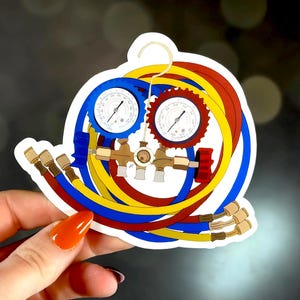 HVAC Gauge Sticker – Fun Refrigerant Manifold Design for HVAC ...