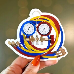 HVAC Gauge Sticker – Fun Refrigerant Manifold Design for HVAC ...