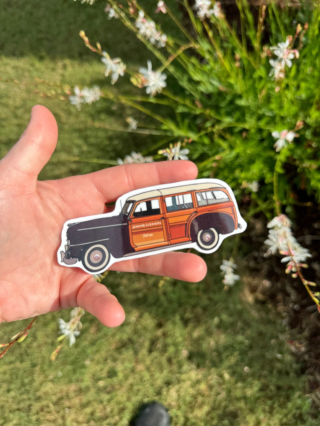 Vintage Woody Car Sticker - Retro Classic Car Decal, Durable Waterproof ...