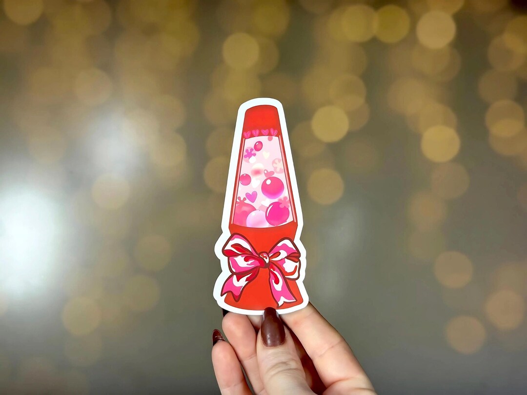 Valentine's Day Lava Lamp Sticker: Retro Heart Vinyl Decal - Etsy