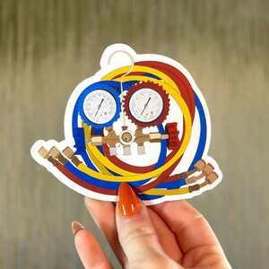 HVAC Gauge Sticker – Fun Refrigerant Manifold Design for HVAC ...