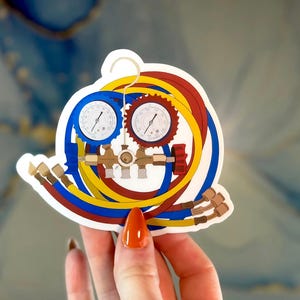 HVAC Gauge Sticker – Fun Refrigerant Manifold Design for HVAC ...