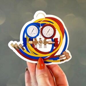HVAC Gauge Sticker – Fun Refrigerant Manifold Design for HVAC ...