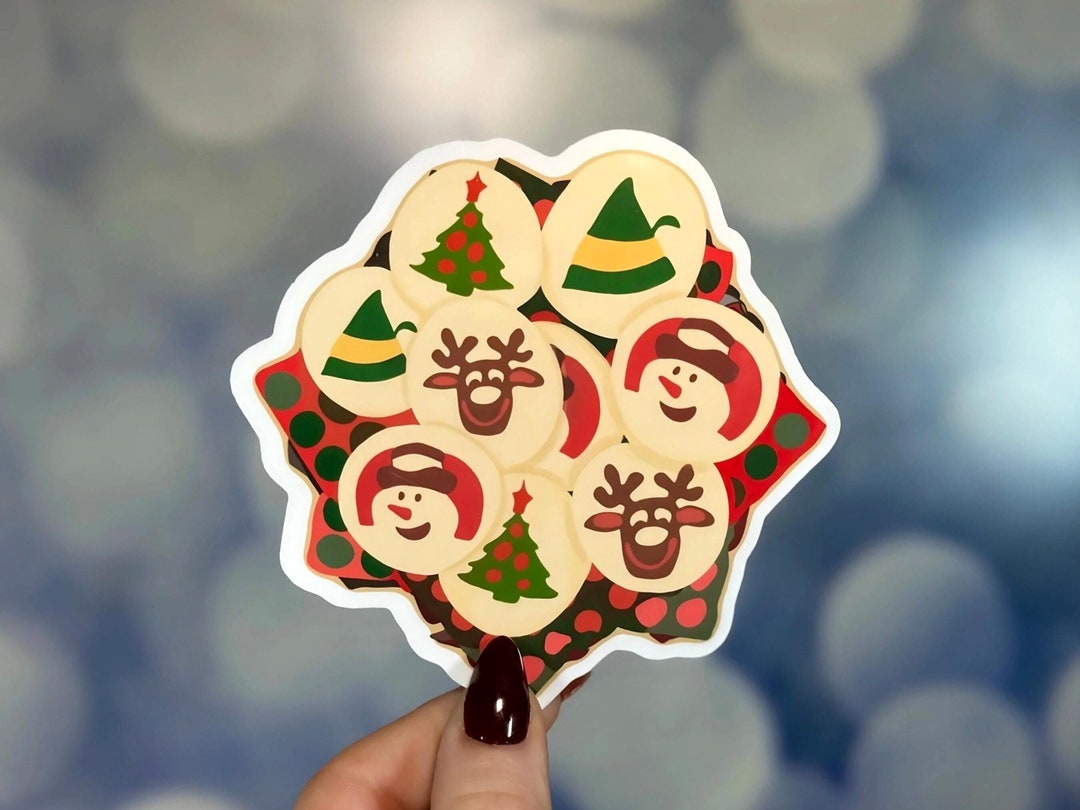 Festive Christmas Cookie Sticker Cute Holiday Cookie Sticker for ...